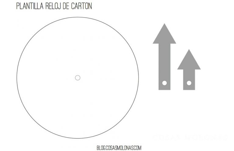 Cómo hacer un reloj de cartón | Cosas Molonas | DIY blog