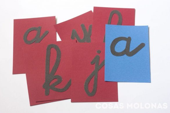 Letras de lija Montessori para imprimir - Cosas Molonas