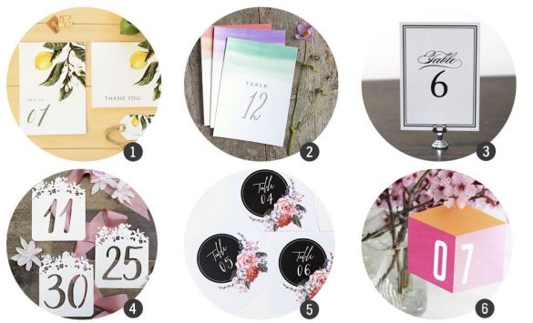 Números de mesa para imprimir - Cosas Molonas